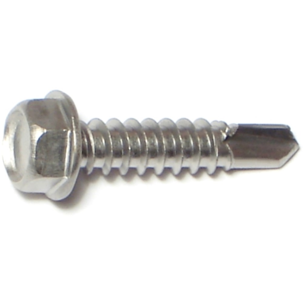 Midwest Fastener #12-14 x 1\" 410 Stainless Hex Washer Head Self-Drilling Screws - 11845 | Rural ...