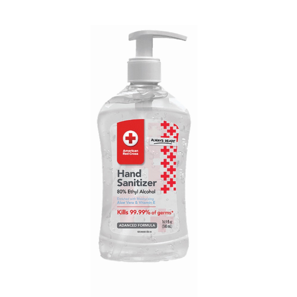 American Red Cross 80% Ethyl Alcohol Hand Sanitizer, 8 oz. Bottle ...