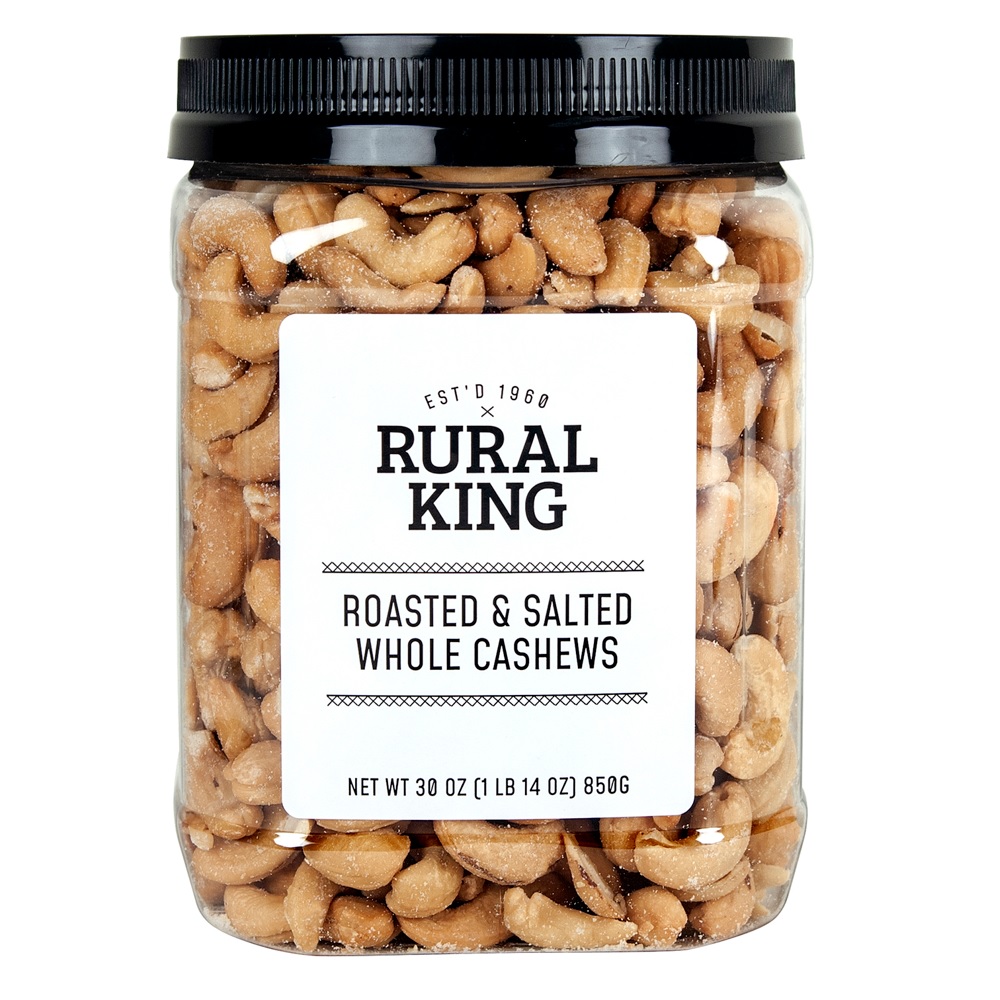 Rural King Roasted & Salted Whole Cashews, 30 oz. Container | Rural King
