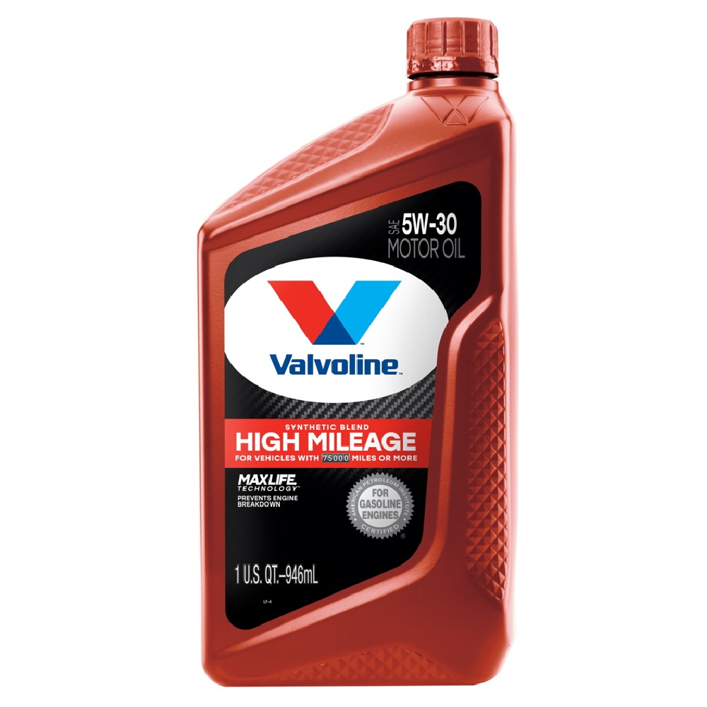 Valvoline High Mileage with MaxLife Technology SAE 5W-30 Synthetic ...