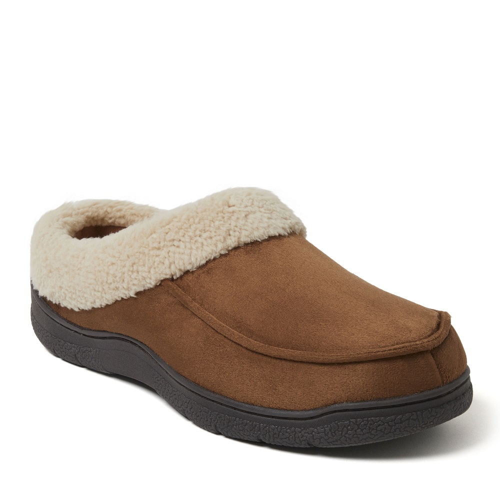 Dearfoams Lawrence Moc Toe Clog with Sherpa, Tan - 41069-00243 | Rural King