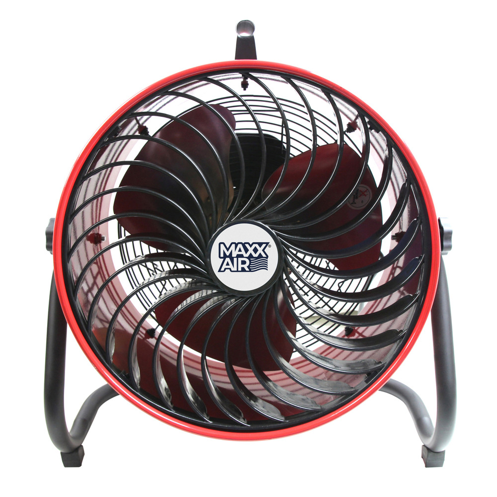 Maxx Air 16\" 3-Speed Tilting High Velocity Floor Fan with Steel Shroud ...