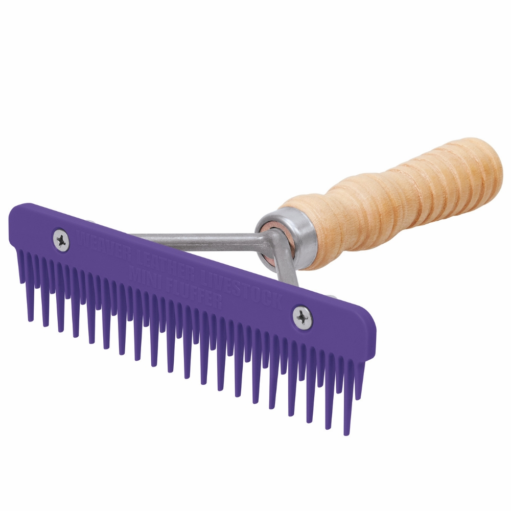 Weaver Leather Livestock Mini fluffer Comb with Wood Handle - Purple ...