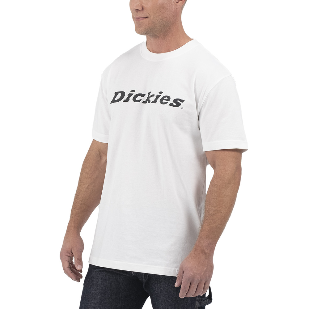 Dickies Mens Short Sleeve Dickies Wordmark Graphic Tee White Ws22b
