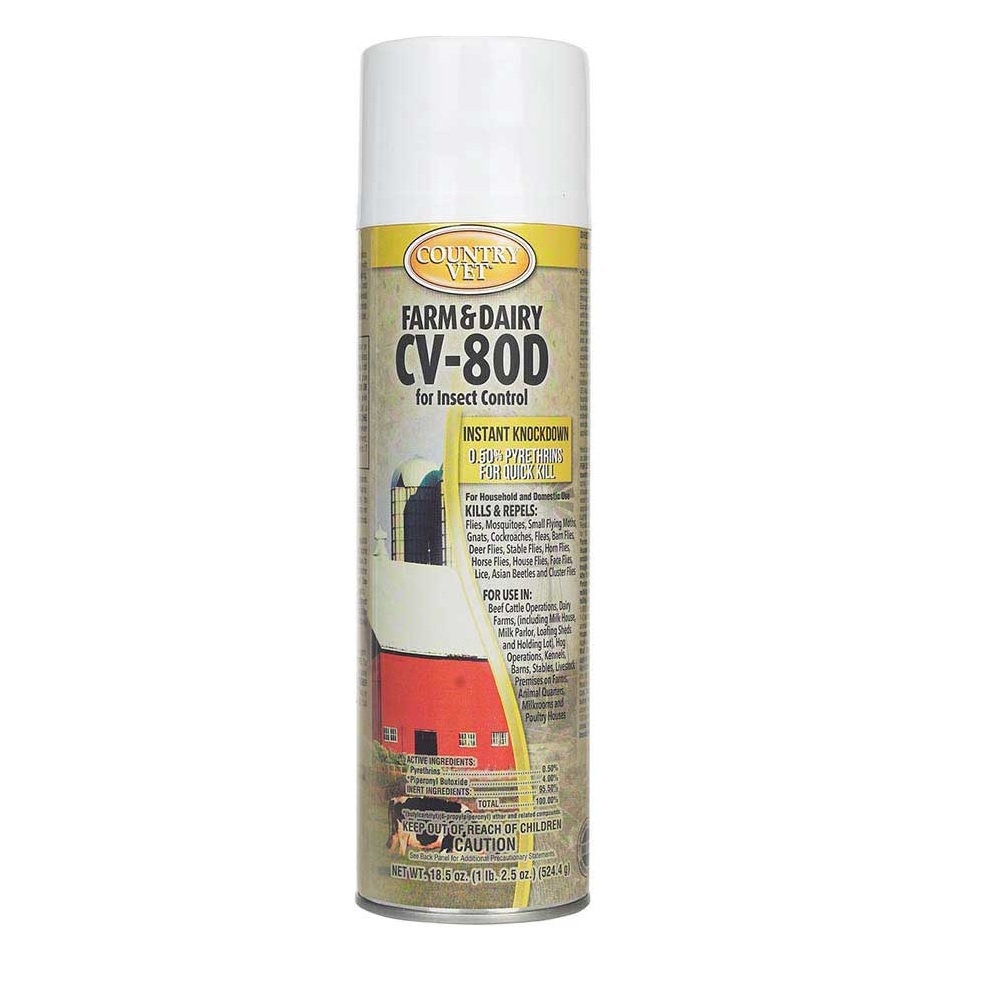 Country Vet Aerosol Farm and Dairy Insect Killer CV-80D, 18.5 oz. Can ...