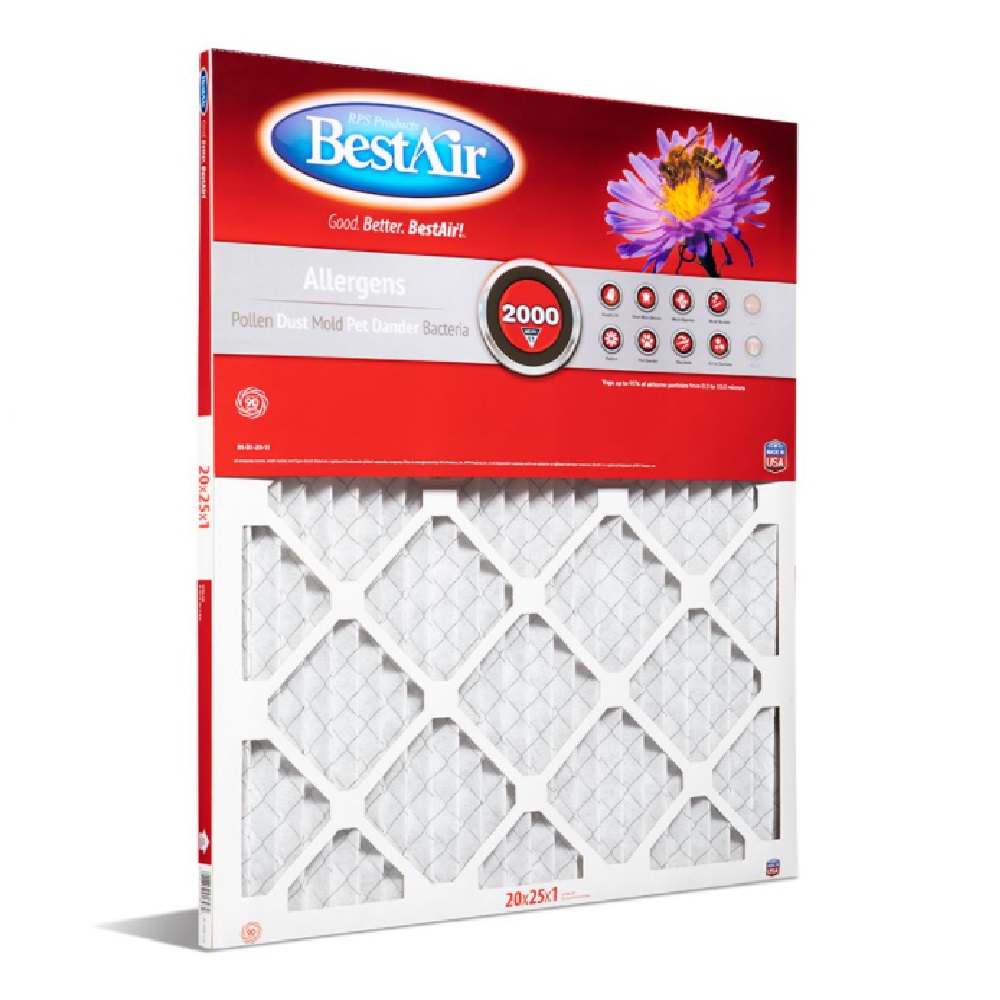 Bestair Merv 11 Pleated Furnace Filter, 20 x 25 x 1 - B1-2025-11-6 ...