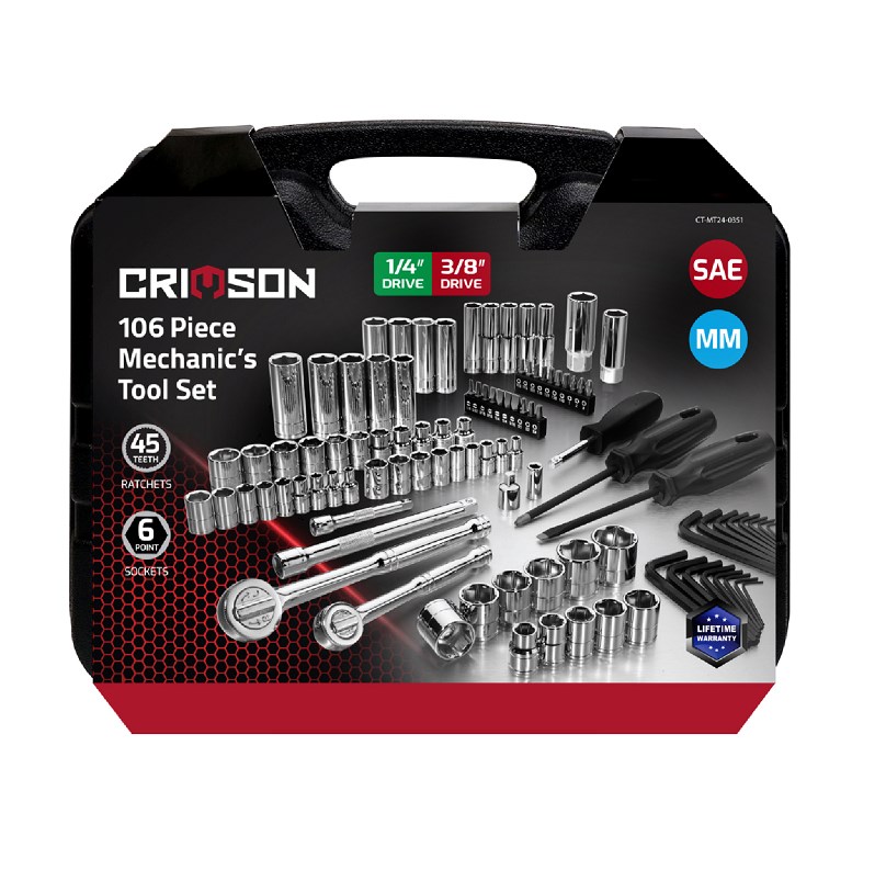 Crimson Force 106-Piece Mechanics Tool Set - 7019039 | Rural King