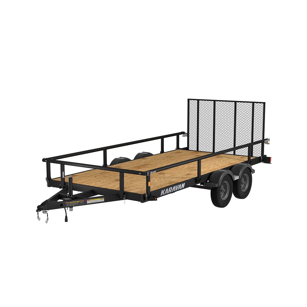 Karavan 7' x 15' Heavy Duty Dual Axle Dovetail Trailer - 470-00016-BT ...
