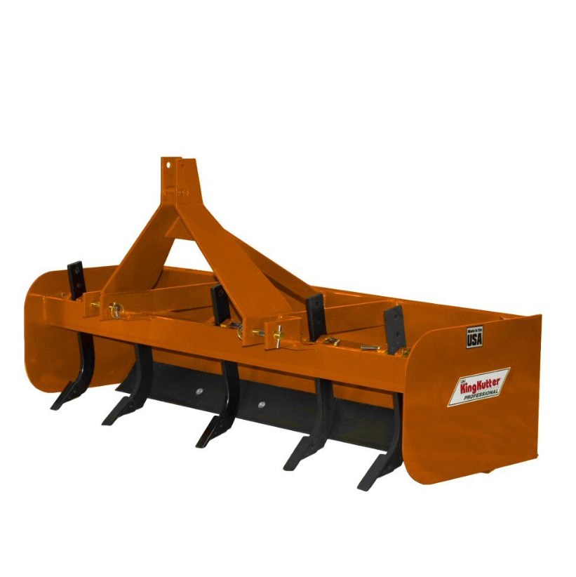 King Kutter 5.5' Professional Box Blade with 5 Shanks, Orange - BB-G-66 ...