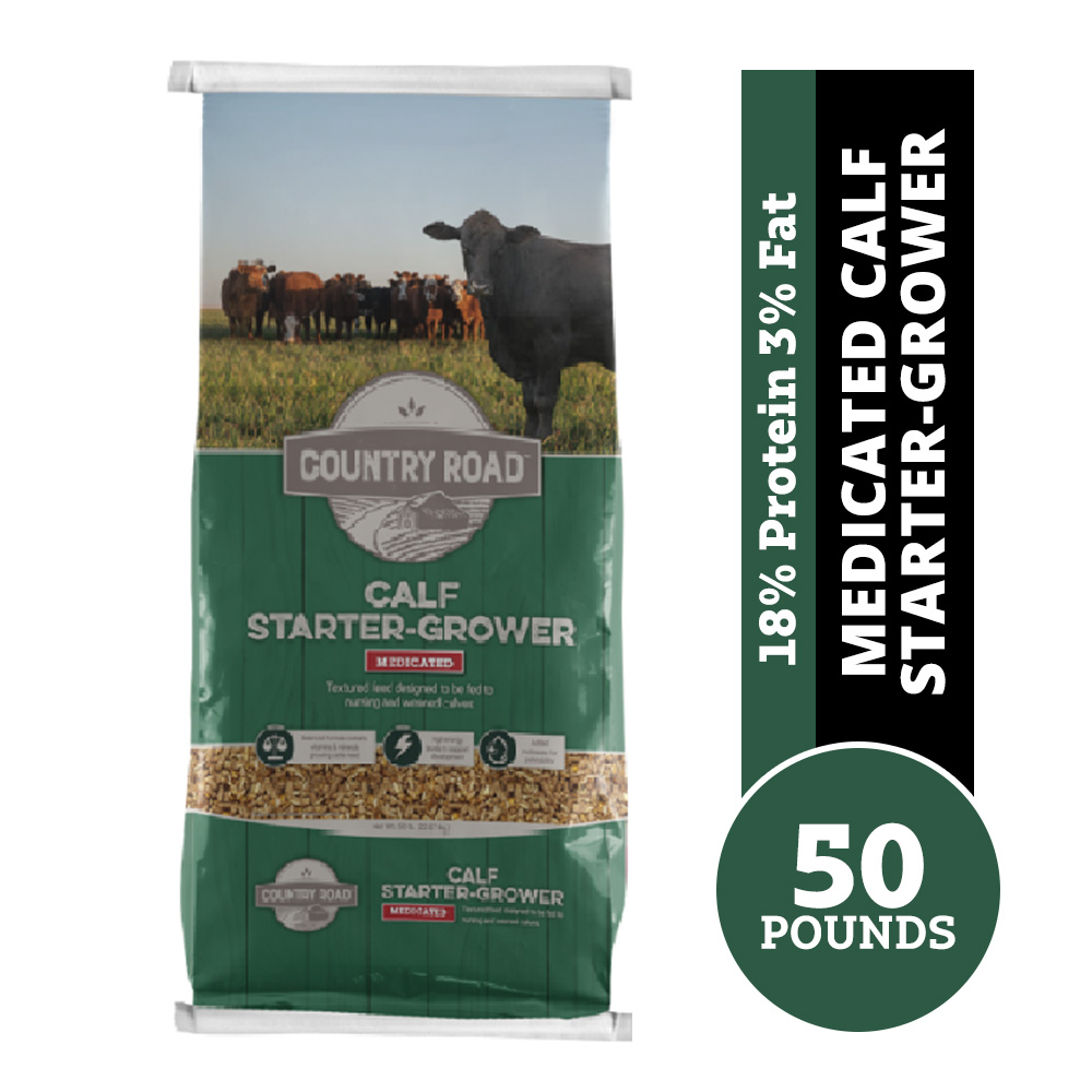 Country Road Medicated Calf Starter Grower, 50 lb. Bag | Rural King