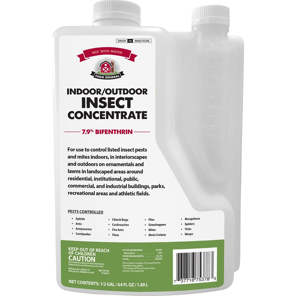 Farm General 7.9% Bifenthrin Indoor/Outdoor Insecticide, 64 oz. Bottle ...
