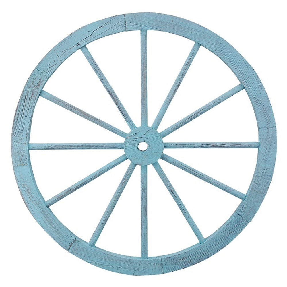 Maple Ridge 31\" Wood Wagon Wheel, Blue - WAGW31BLU | Rural King