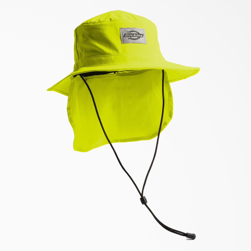 Dickies Reflective Label Ripstop Full Brim Hat, Neon Yellow - WHC300 ...