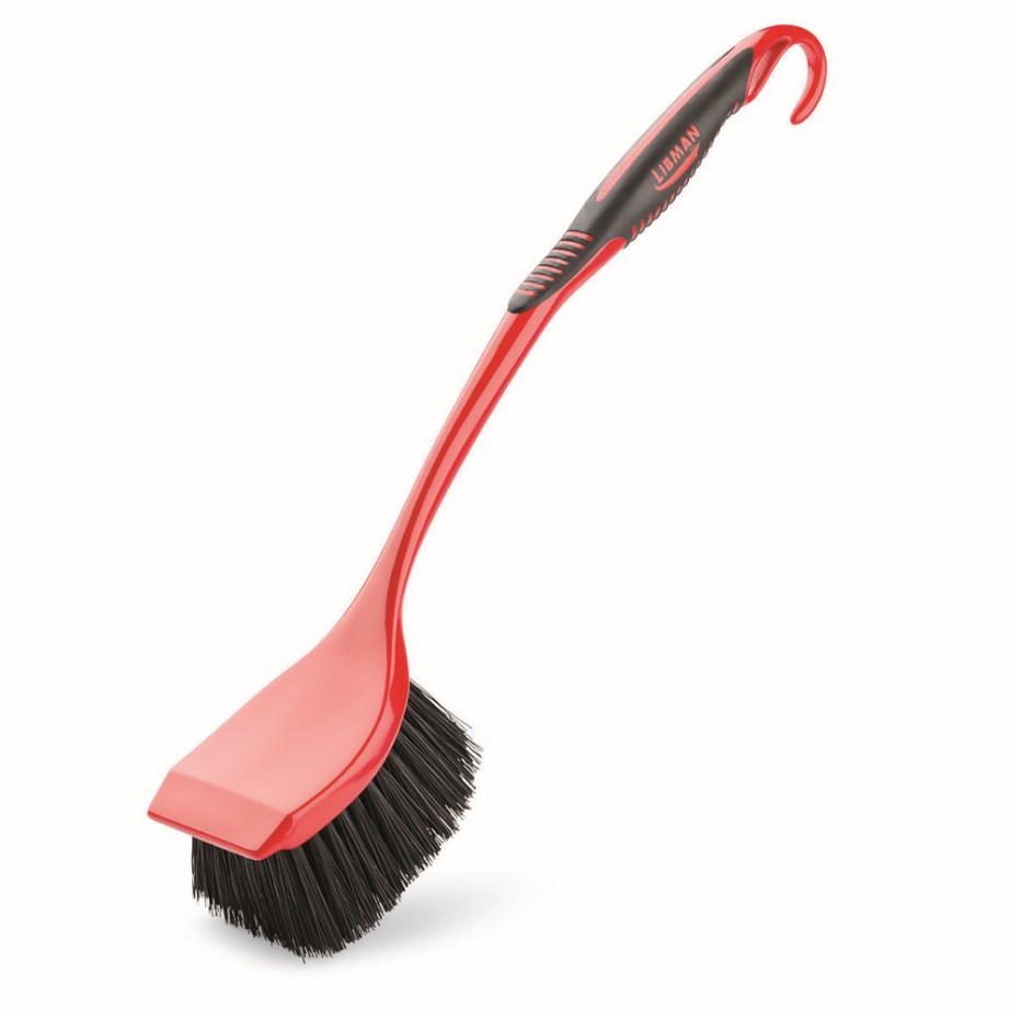 Libman Long Handle Utility Scrub Brush, Red & Black | Rural King