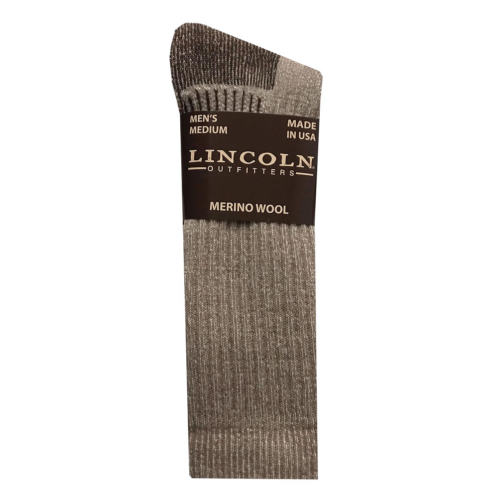 Lincoln Outfitters Men's Deluxe Merino Wool Sock Brown - L72273-BRN ...