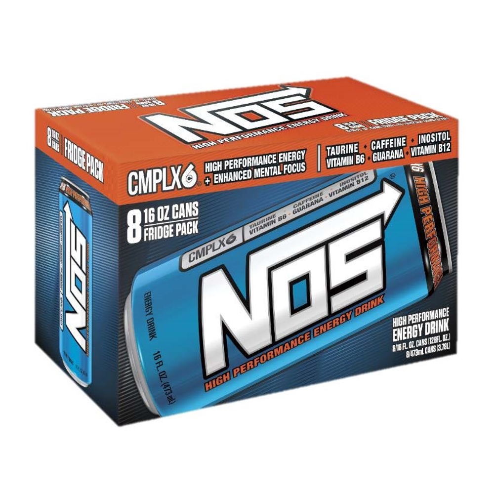 NOS Energy Drink, Original, 16 oz. Cans, 8 Pack | Rural King