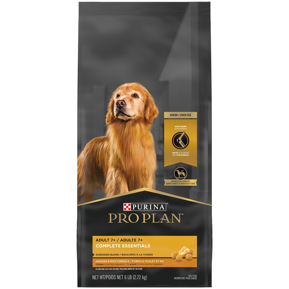 Purina Pro Plan Senior Dog Food With Probiotics, Shredded Blend Chicken ...
