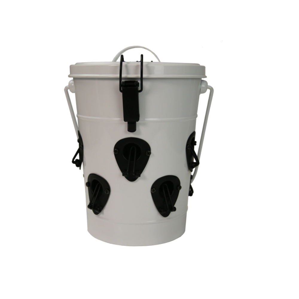 Heath White Bucket,, Bird Feeder - 21722 | Rural King