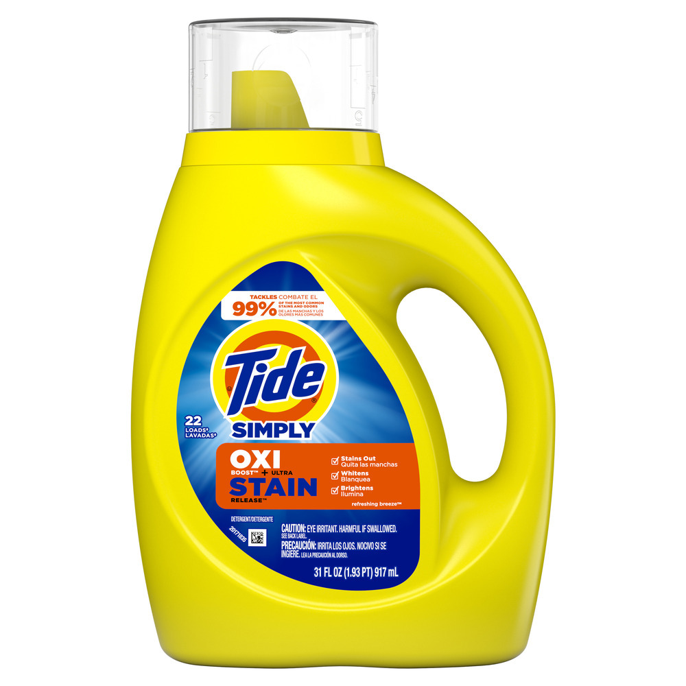Tide Simple Liquid Laundry Detergent plus OXI - Refreshing Breeze, 31 ...