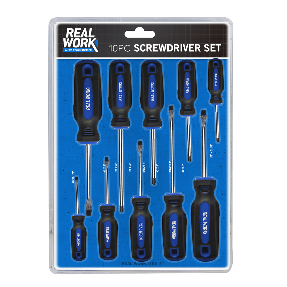 Real Work Tools™ 10 Piece Screwdriver Set - RW-2442-006 | Rural King
