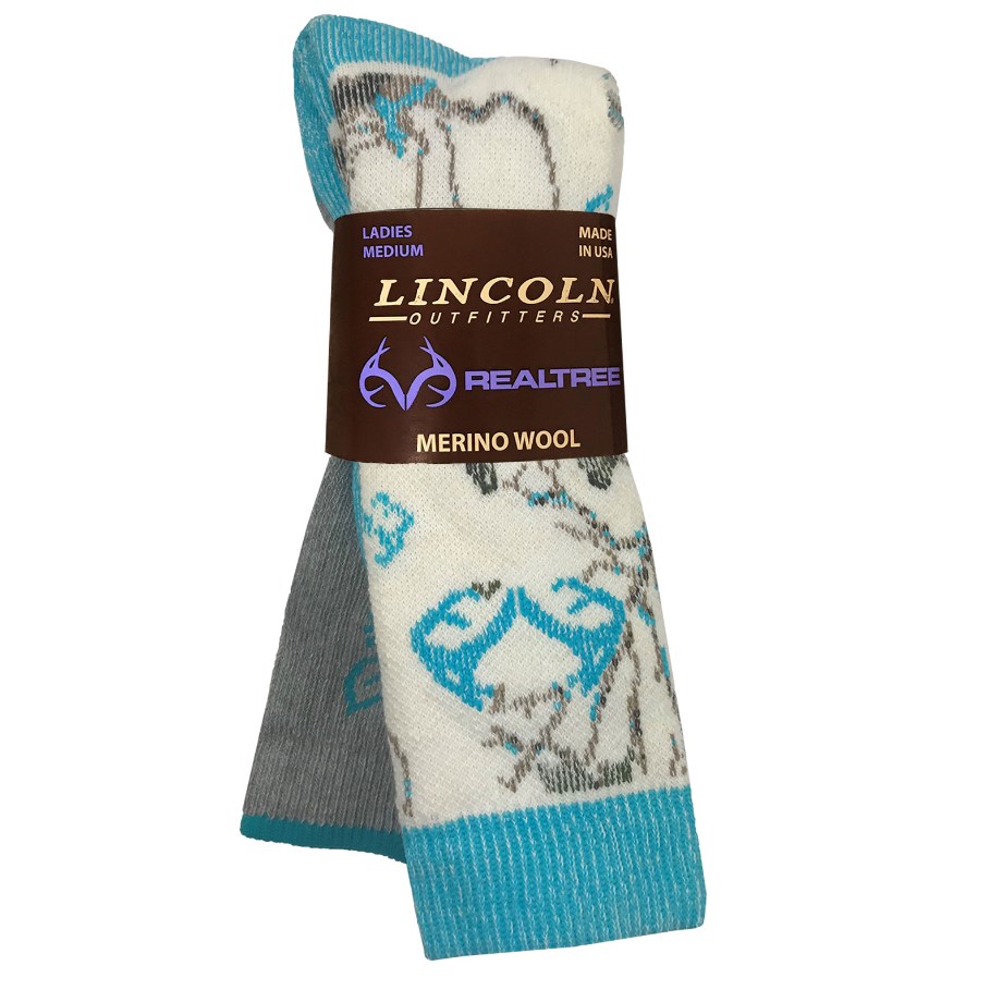 Lincoln Outfitters Women's Merino Wool Blend Sock, 2 Pack Teal - RT/L2 ...