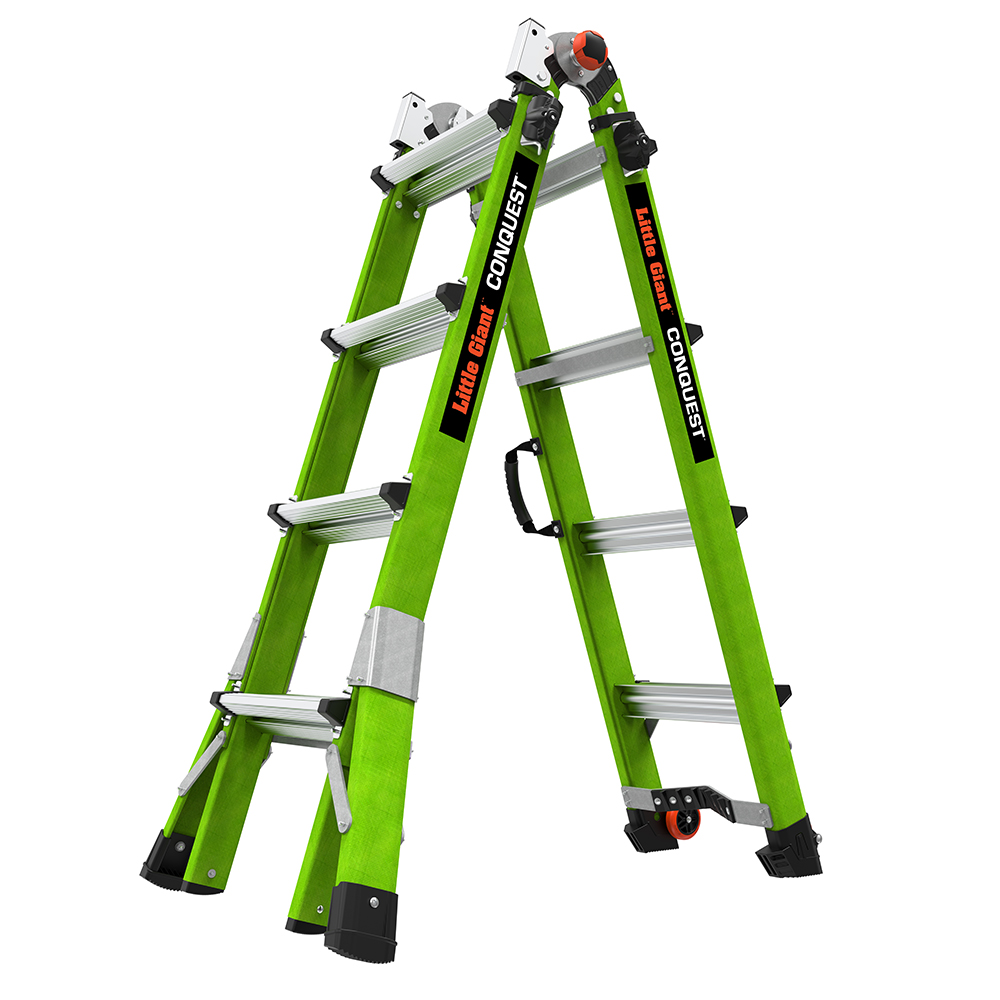 Little Giant Ladder Systems Conquest Model 17' Fiberglass Articulated ...