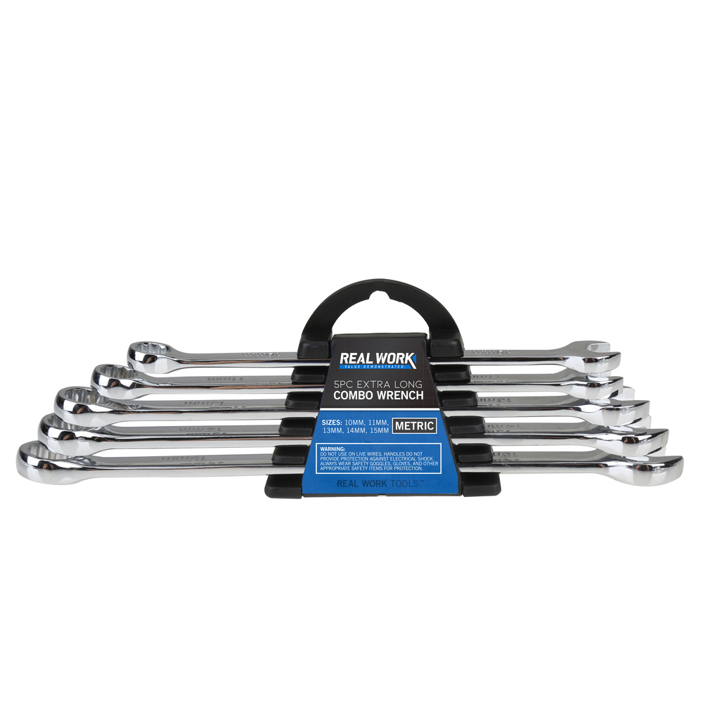 Real Work Tools™ Metric Extra Long Combo Wrenches, 5 Piece Set - RW ...