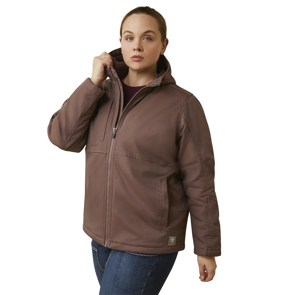 Ariat Women's Rebar DuraCanvas Insualted Jacket, Peppercorn - 10046559 ...