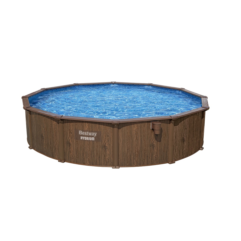 Bestway® Hydrium Steel Wall Above Ground Pool Set Round, 18' x 52 ...
