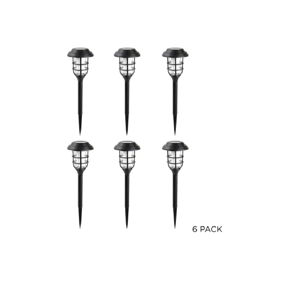 Alpine Solar Mini Torch Pathway Light with Yellow LEDs, Set of 6 ...