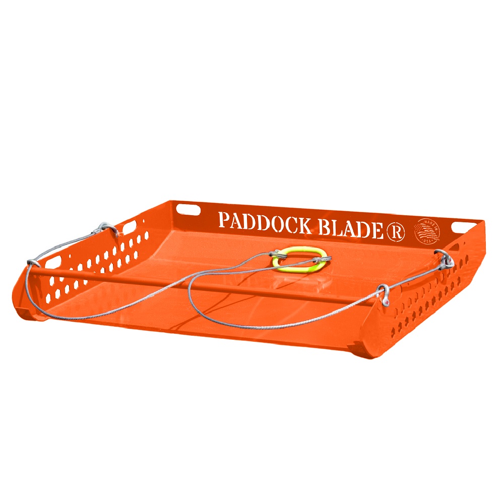 Paddock Blade American Made Horse Paddock Cleaner, Burnt Orange ...
