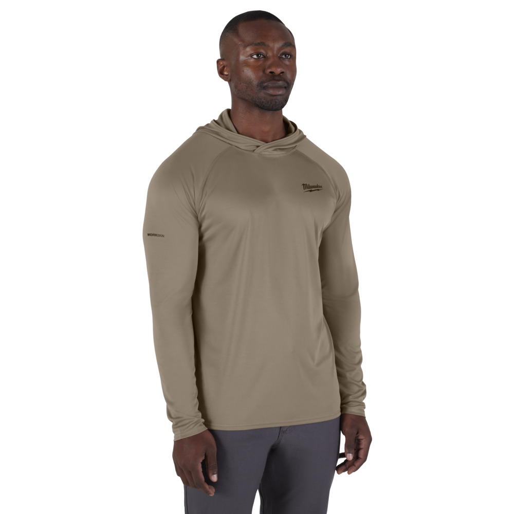 Milwaukee Men's Workskin™ Hooded Sun Shirt, Sandstone - M550N-XL ...
