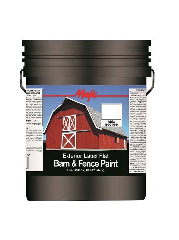 Majic Latex Flat Barn & Fence Paint White 5 Gallon - 8-0046-5 | Rural King