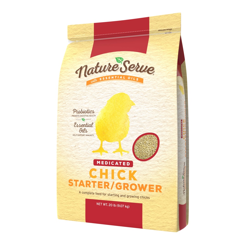 NatureServe® Medicated Chick Starter/Grower Chick Feed, 20 lb. Bag ...