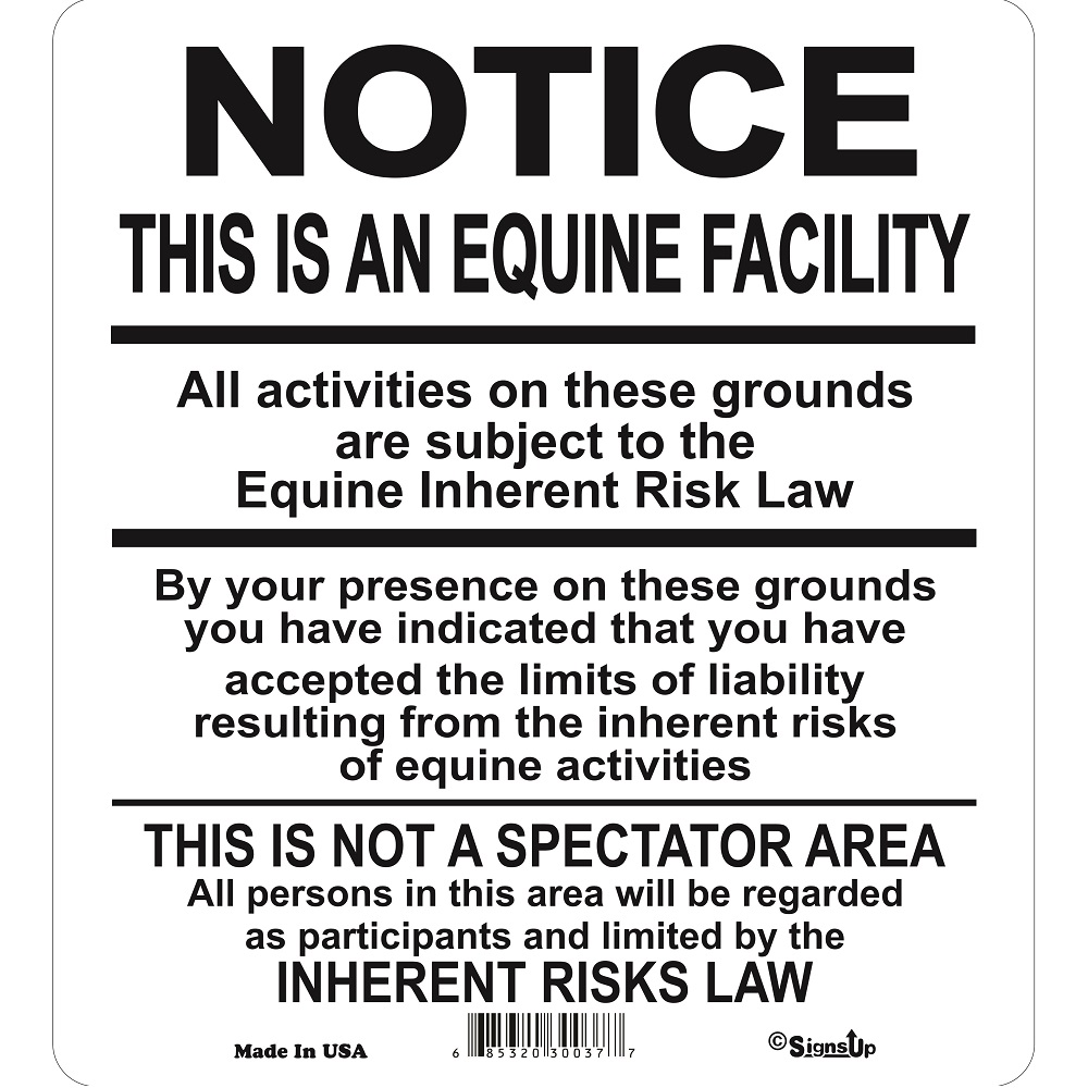 Signs Up Equine Warning Sign Generic 30037 | Rural King