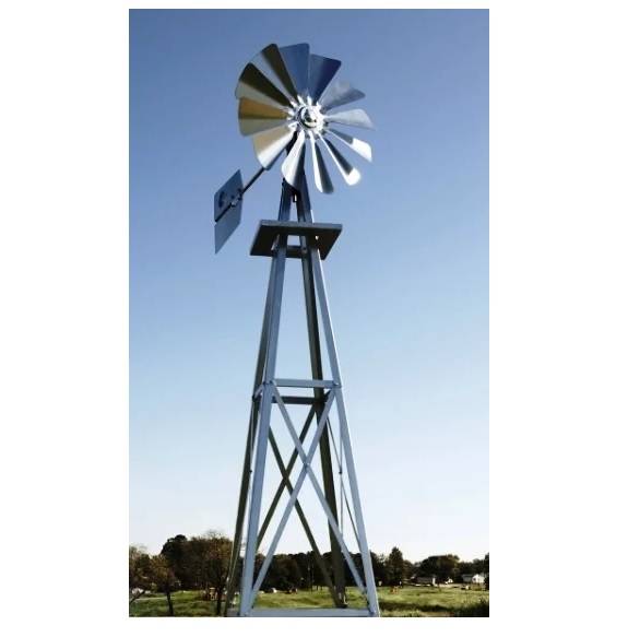 Outdoor Water Solutions Small Galvanized Backyard Windmill BYW0038 ...