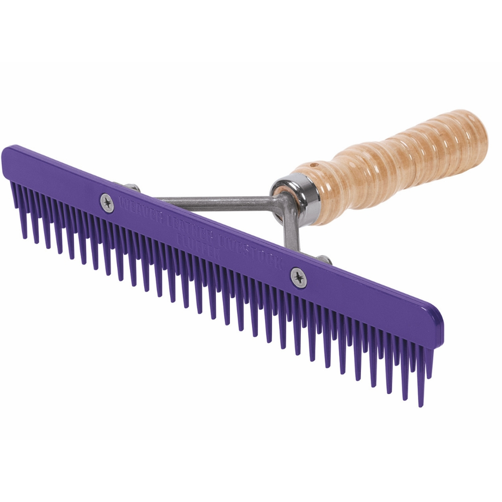 Weaver Leather Livestock Fluffer Comb with Wood Handle and Replaceable ...