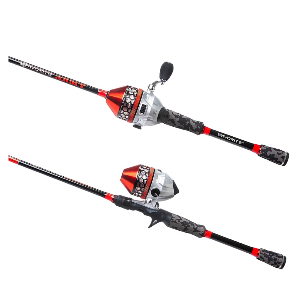 Favorite Combo Army SpinCast 6' 0'' Medium Action Rod and Reel Combo, 2 ...