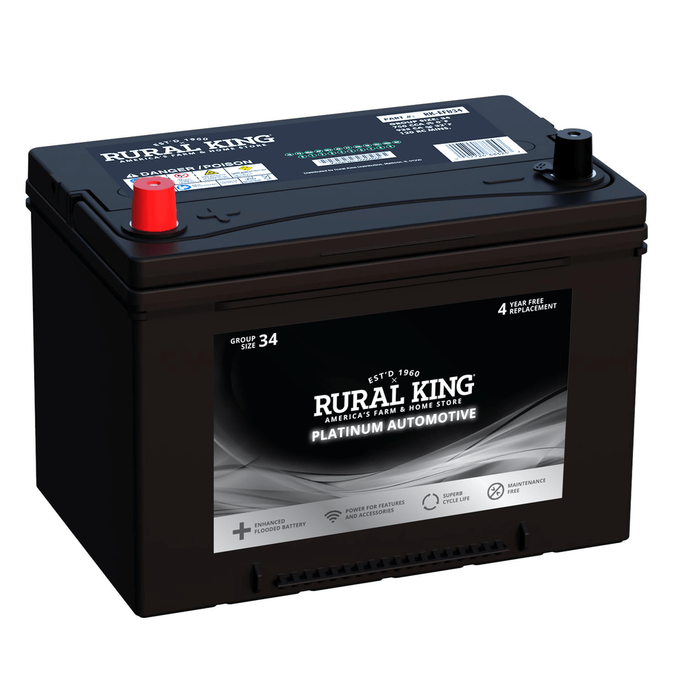 Rural King Platinum EFB Automotive Battery RK EFB34 Rural King