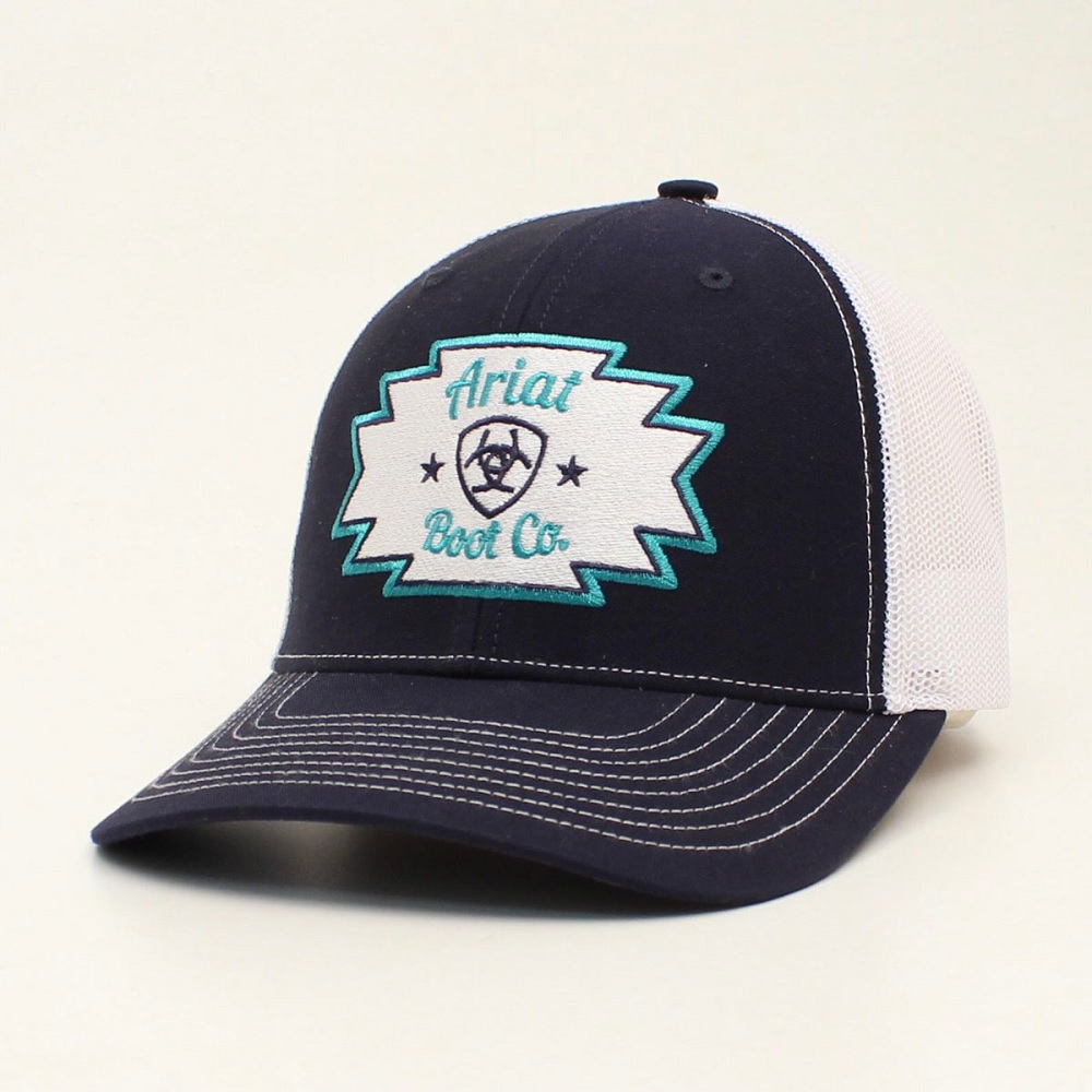 Ariat Men's Richardson 112 Center Aztec Logo Patch and Mesh Back Cap - A300011803 | Rural King