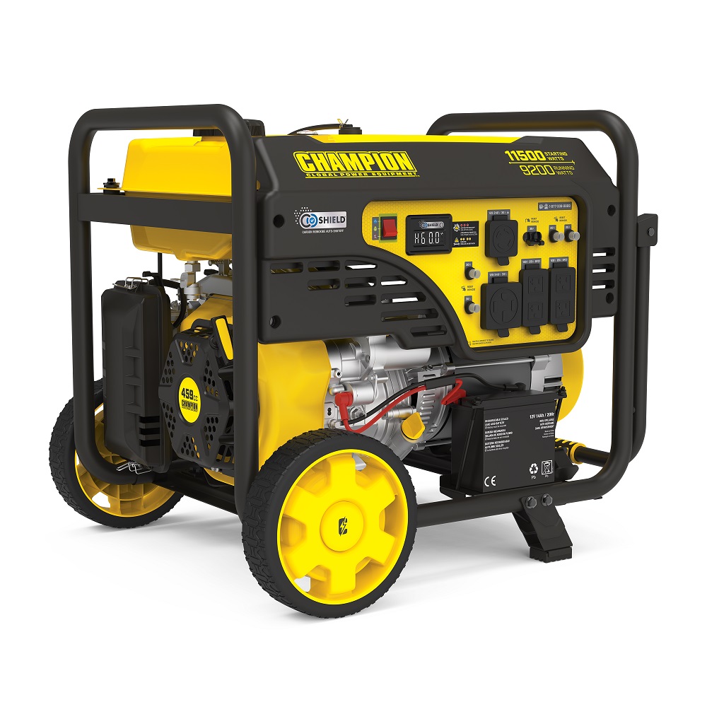 Champion 9200-Watt Electric Start Portable Generator with CO Shield ...