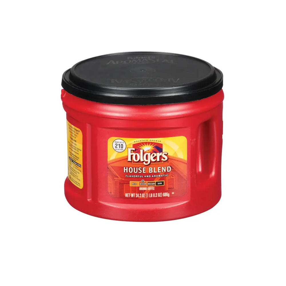 Folgers House Blend Ground Coffee, Medium Roast Coffee, 24.2 oz ...