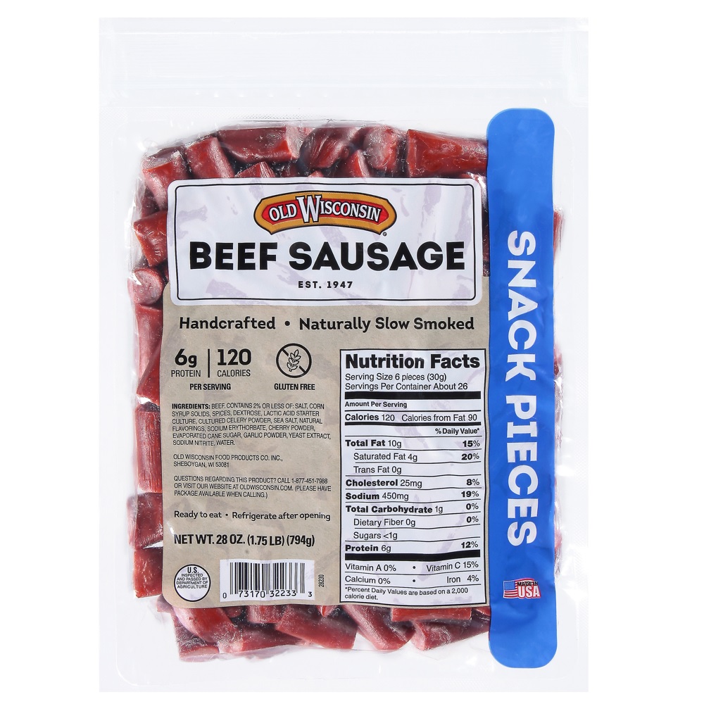 Old Wisconsin Beef Sausage Snack Pieces | Rural King
