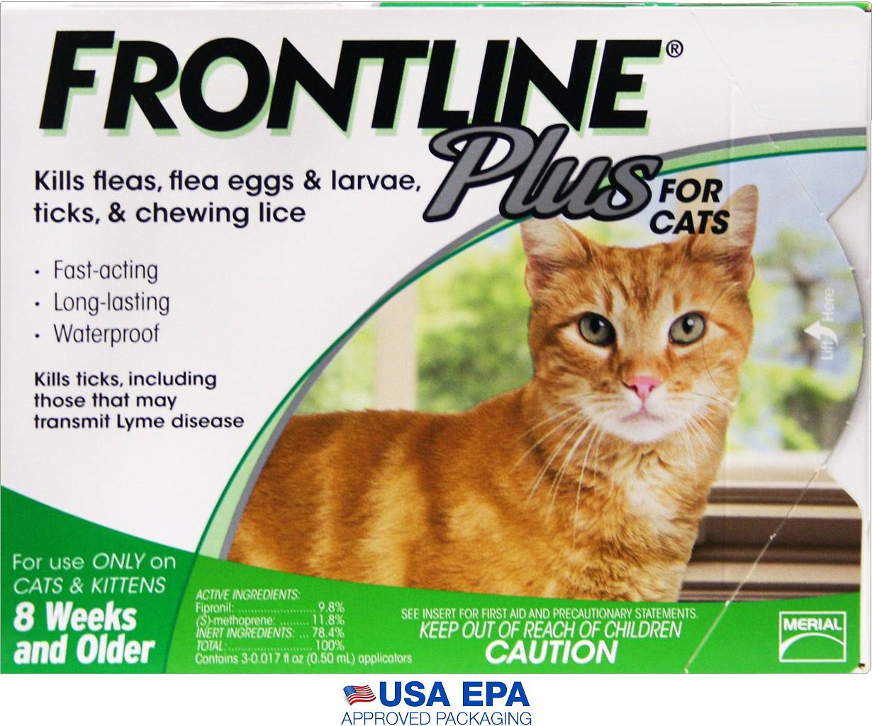 Frontline Plus Cat Flea and Tick Control for Cats, 3 Doses ...