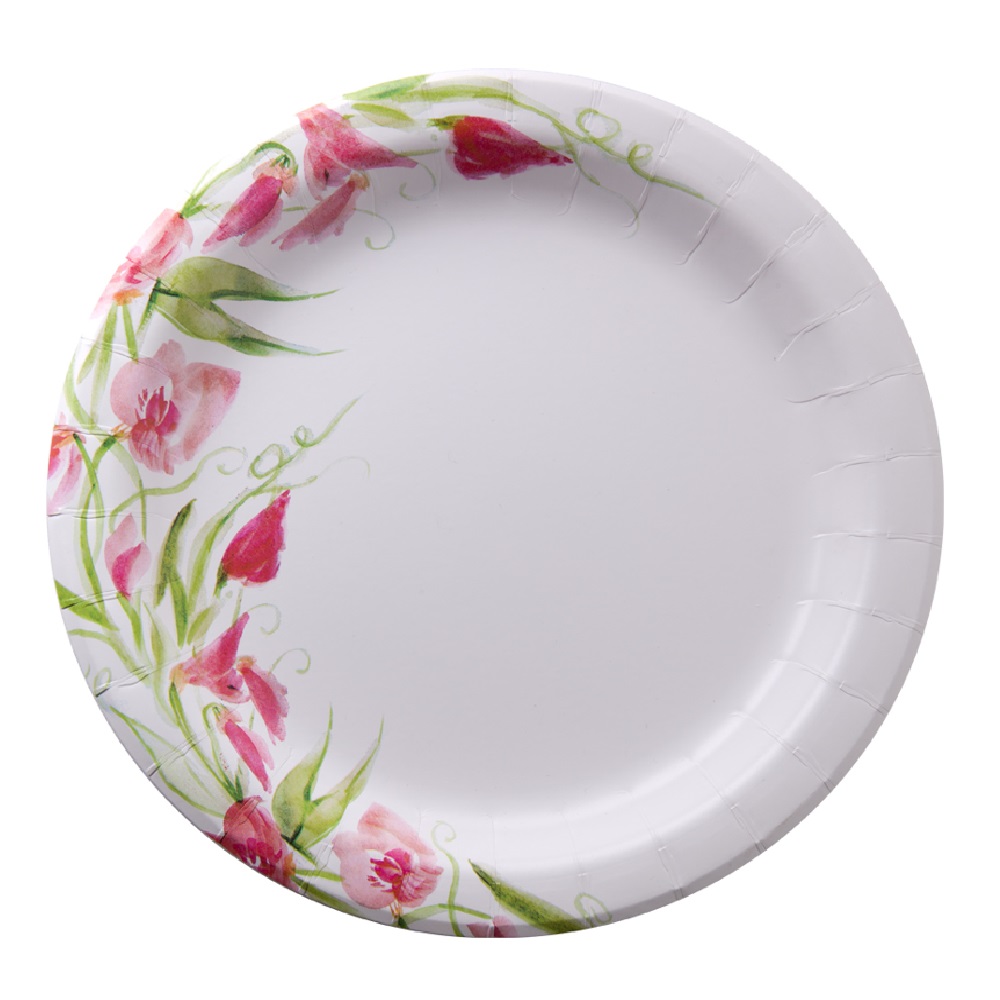 Nicole Home Collection 7\" Paper Plate - Pink Floral, 48 Count - 77070 ...
