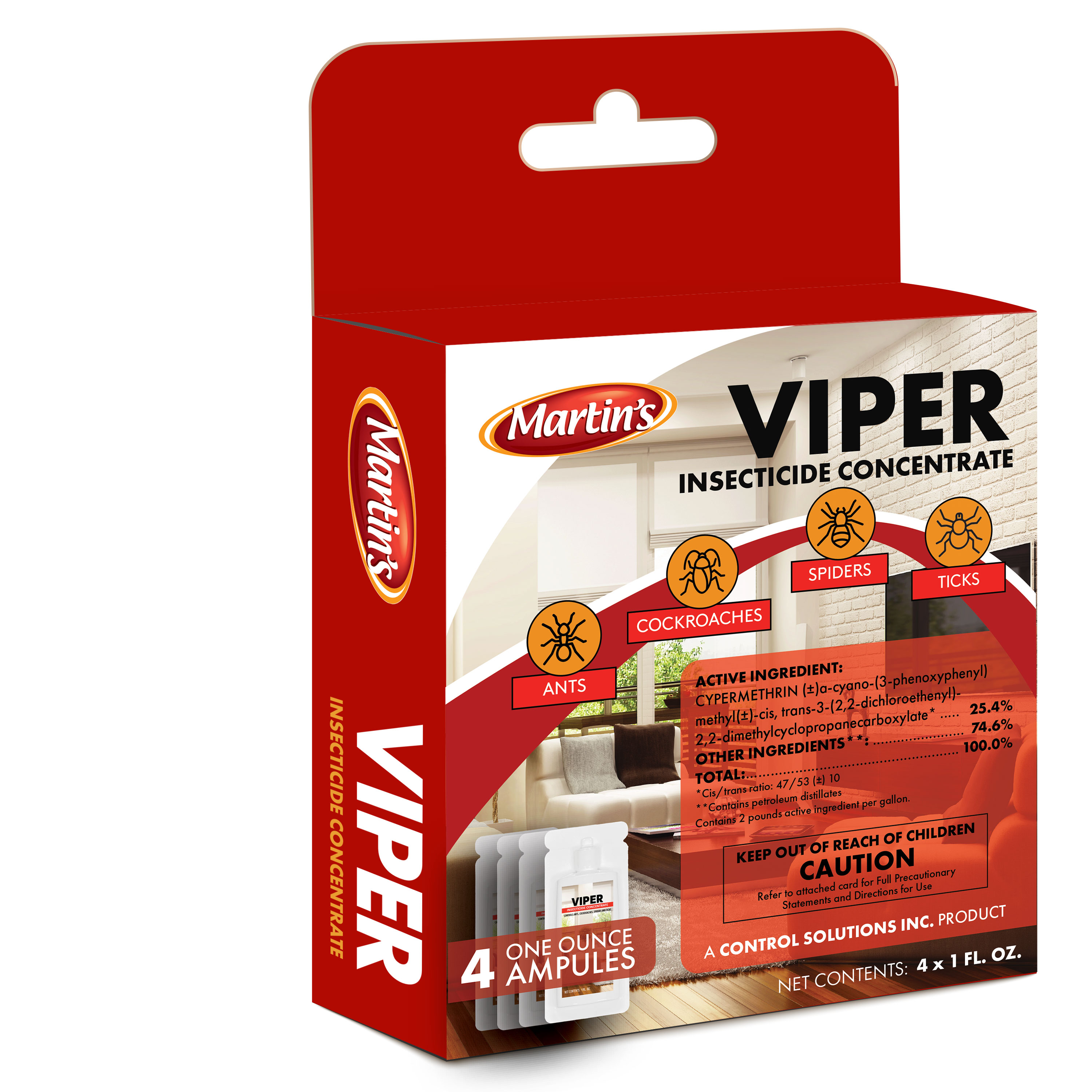 Martin's Viper Insecticide Concentrate, (4) 1 oz. Packs - 82005005 ...