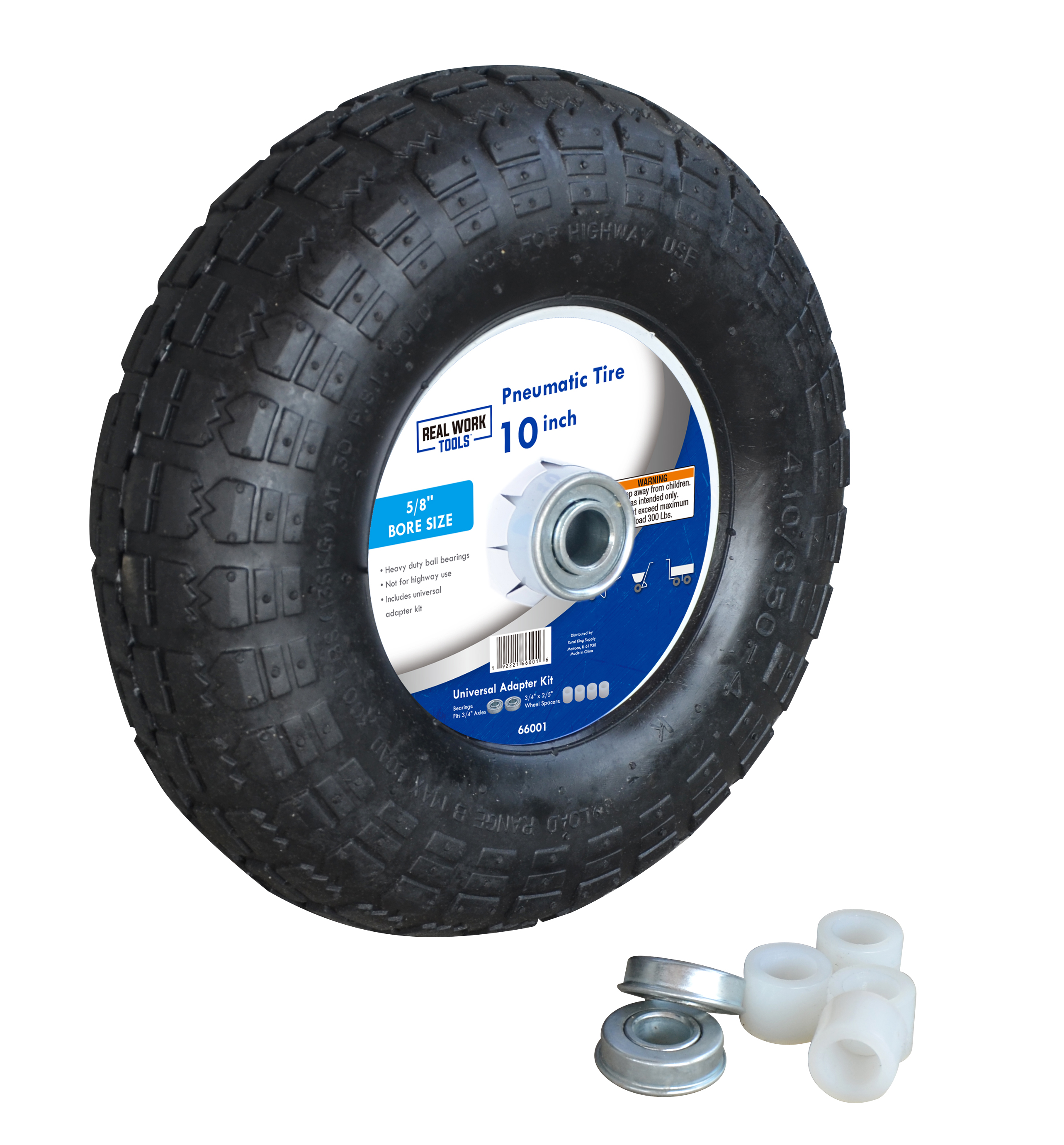 Pneumatic 10 inch Tire w/Universal Bearing Kit | Rural King