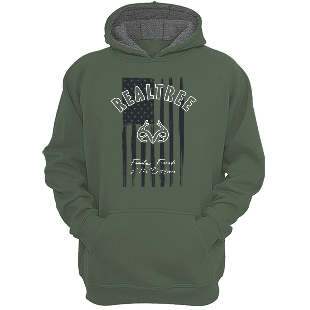 Realtree Kid's Family, Friends, and The Outdoors Flag Fleece Hoodie ...