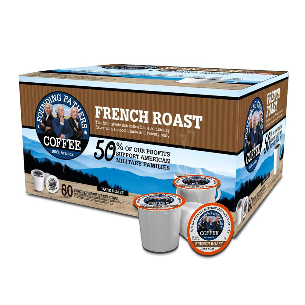 Founding Fathers French Roast Single-Serve Coffee Pods, 80 Count ...