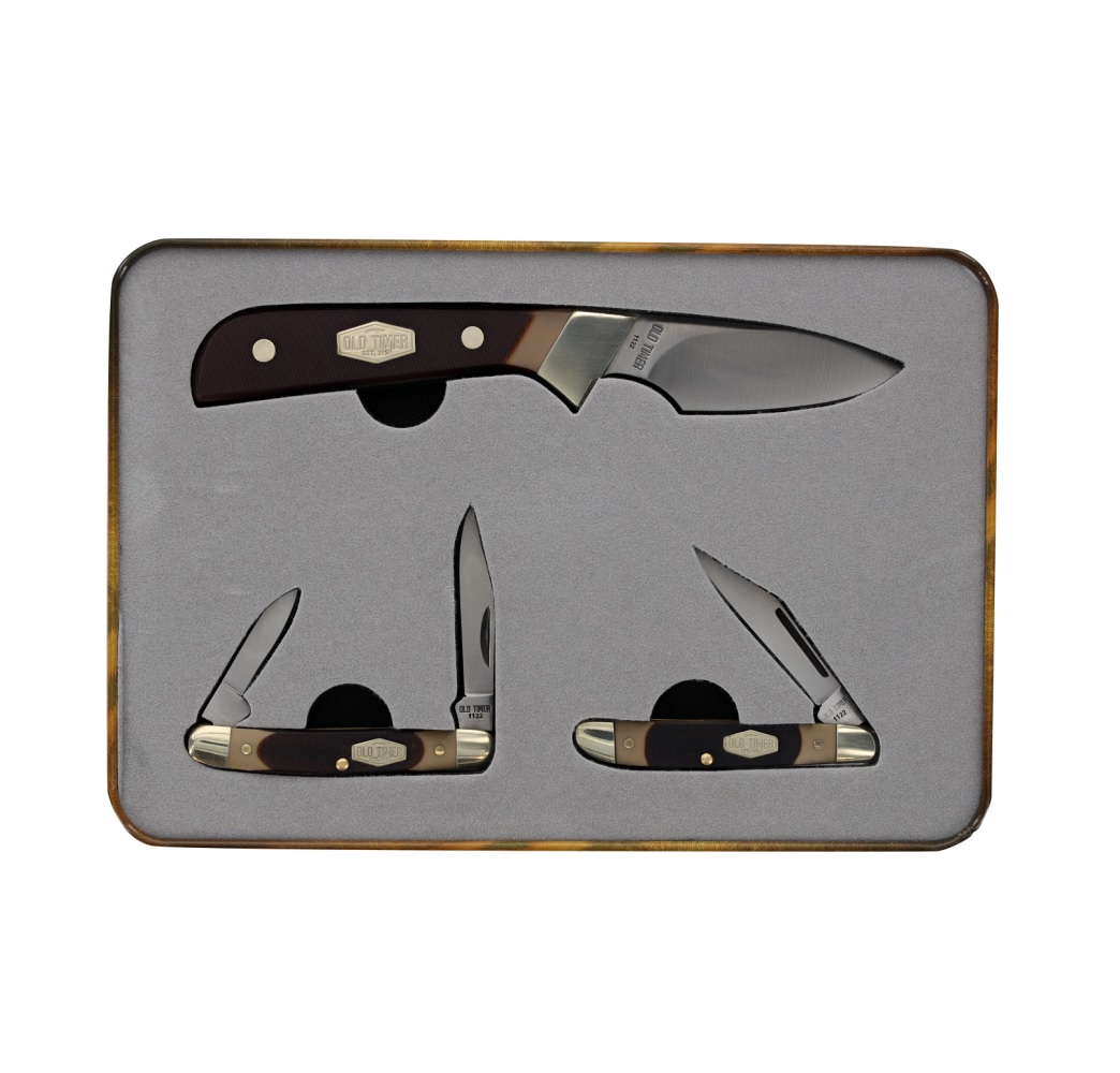Old Timer 3 Piece Knife Set with Tin - 1200627 | Rural King